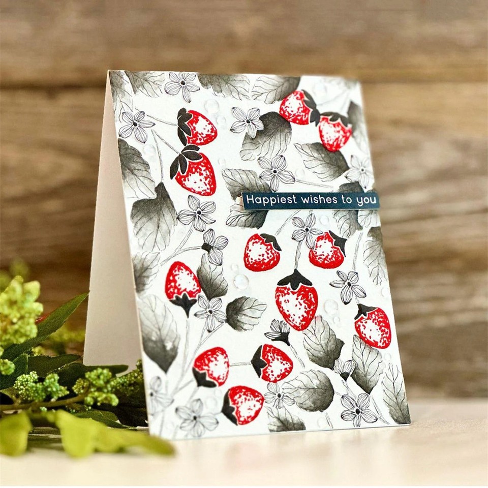 Strawberry Fields 3D Embossing Folder for DIY Scrapbook Embossing Cards ...