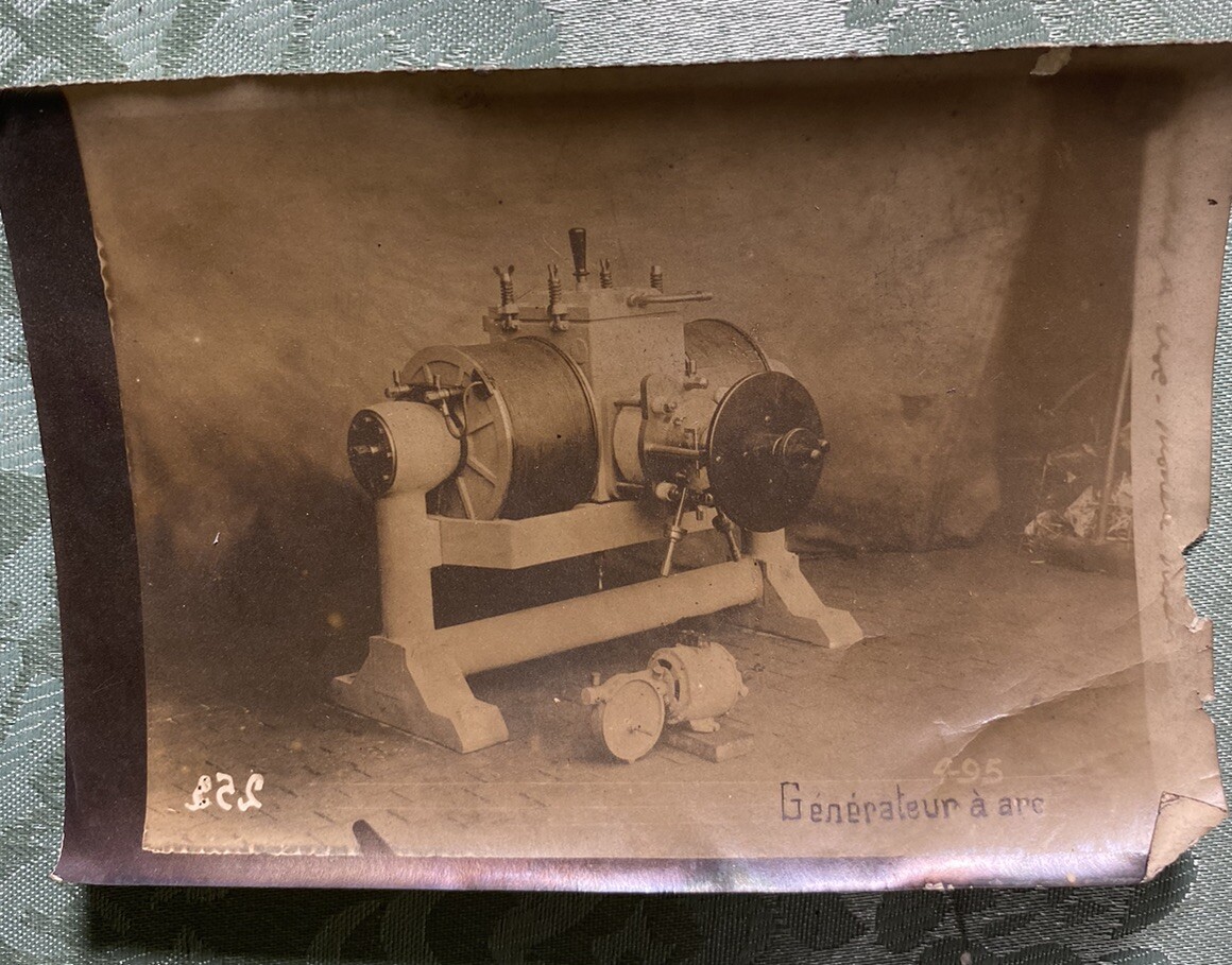 Vtg Rare Early Electric Dynamo Antique Industrial Photo Picture ...