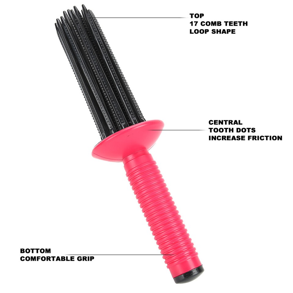 2pcs Hair Curling Roll Comb Fluffy Curling Wand For Hairstyling Tools ...
