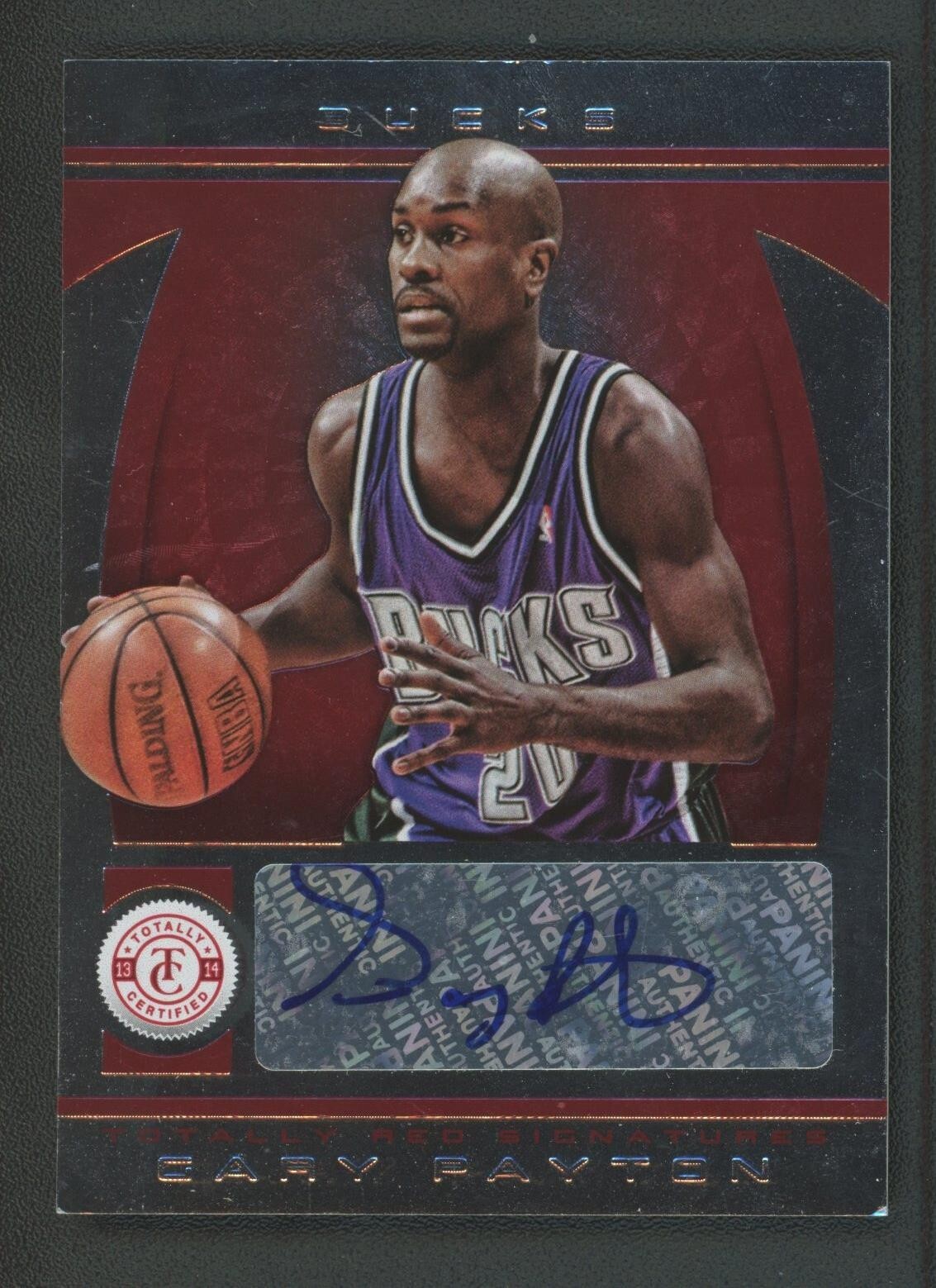 2013-14 Gary Payton 01/10 auto panini totally certified autographs ...