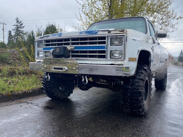 EV 'GOAT' Winch bumper Raw Steel 73-87 Chevy GMC K5 K30 K20 Chevrolet ...