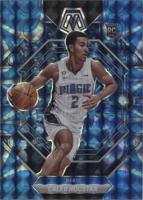 2022-23 Panini Mosaic - Rookies Caleb Houstan #246 Reactive Blue Mosaic ...