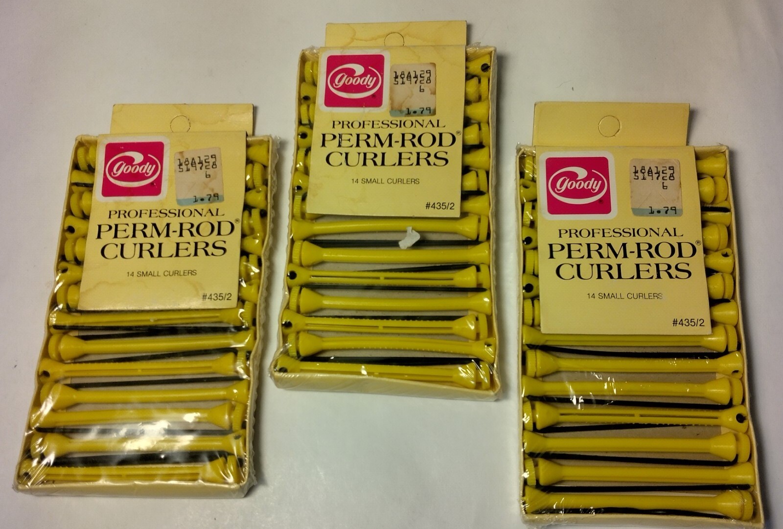 Goody Professional Perm Rod Curlers Small 3 Packs of 14 Plastic NOS ...