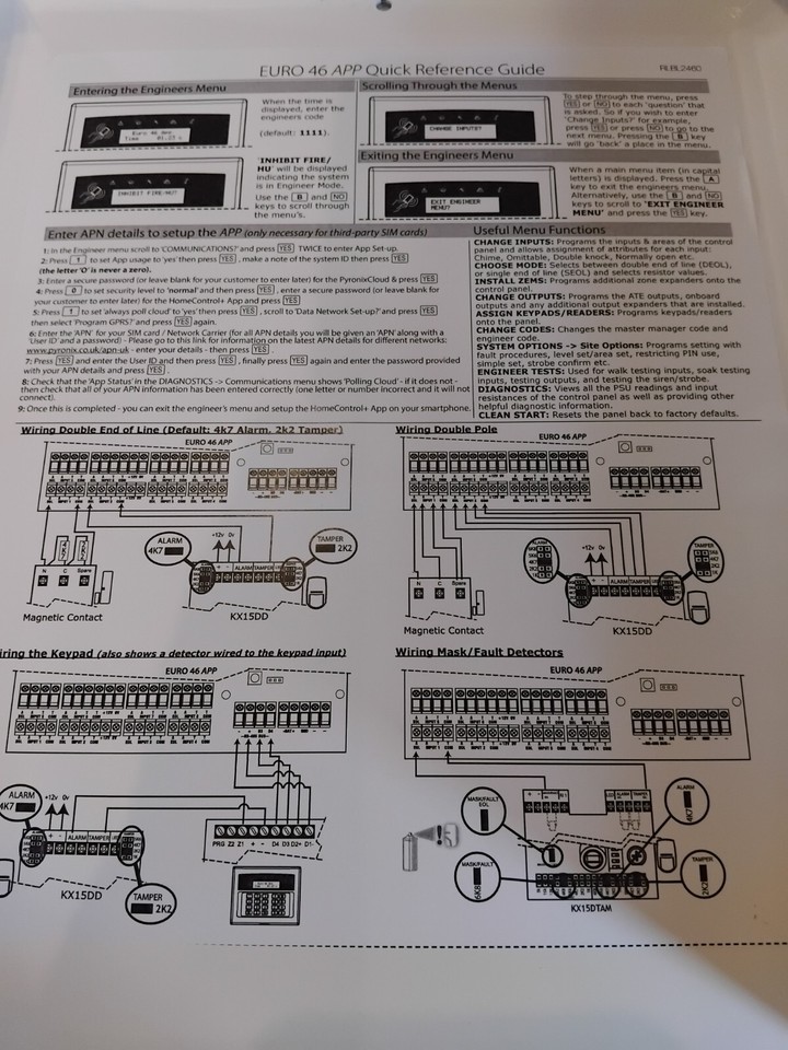 PYRONIX EURO 46/S V10 HYBRID 76-ZONE CONTROL PANEL WITH KEYPAD | eBay
