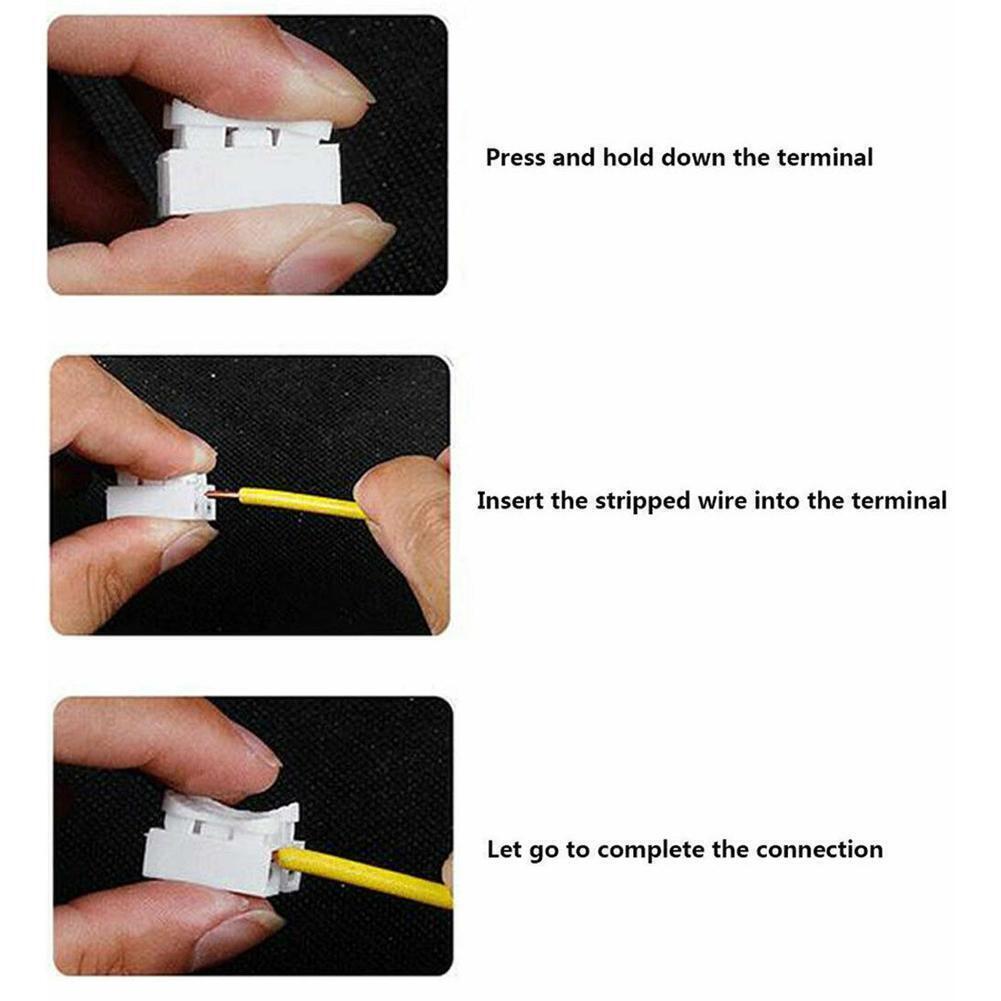 55x 2 Pin Push Quick Wire Cable Connector CH-2 220V-10A Wiring ...