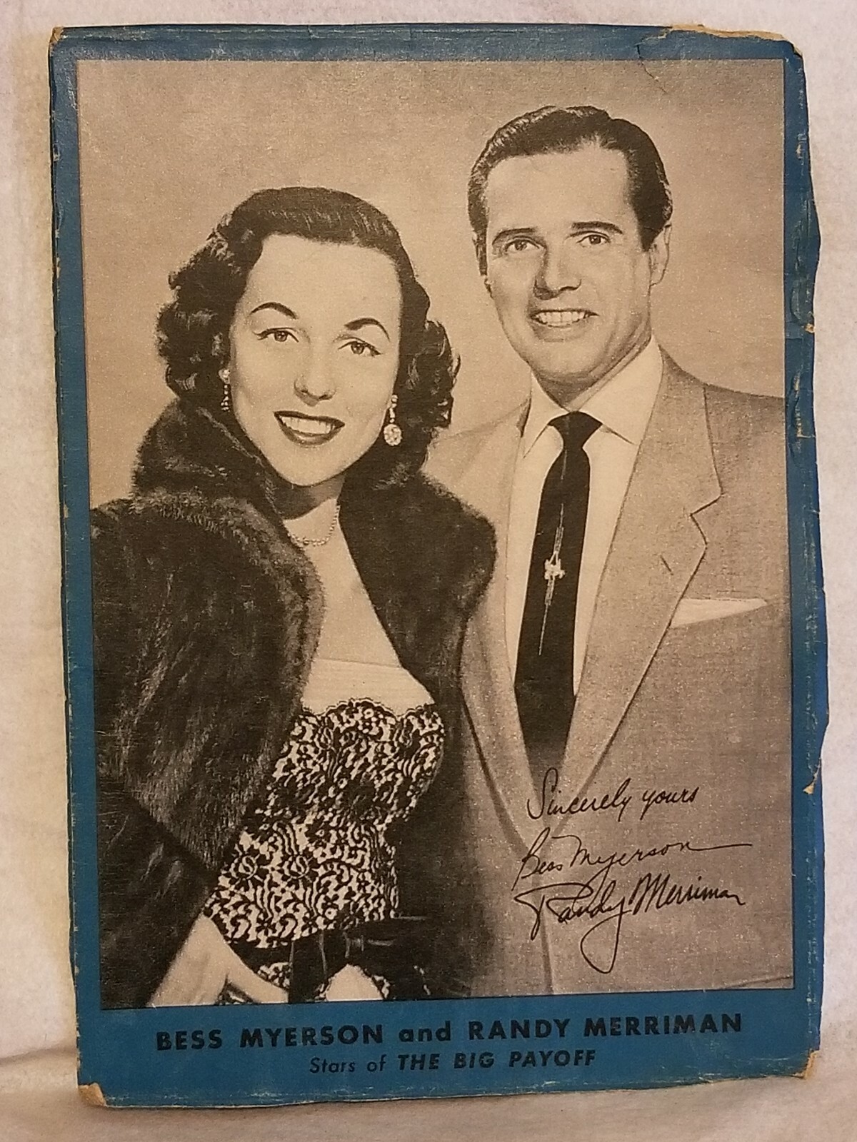 Vintage Advertising Photo Bess Myerson And Randy Merriman The Big ...