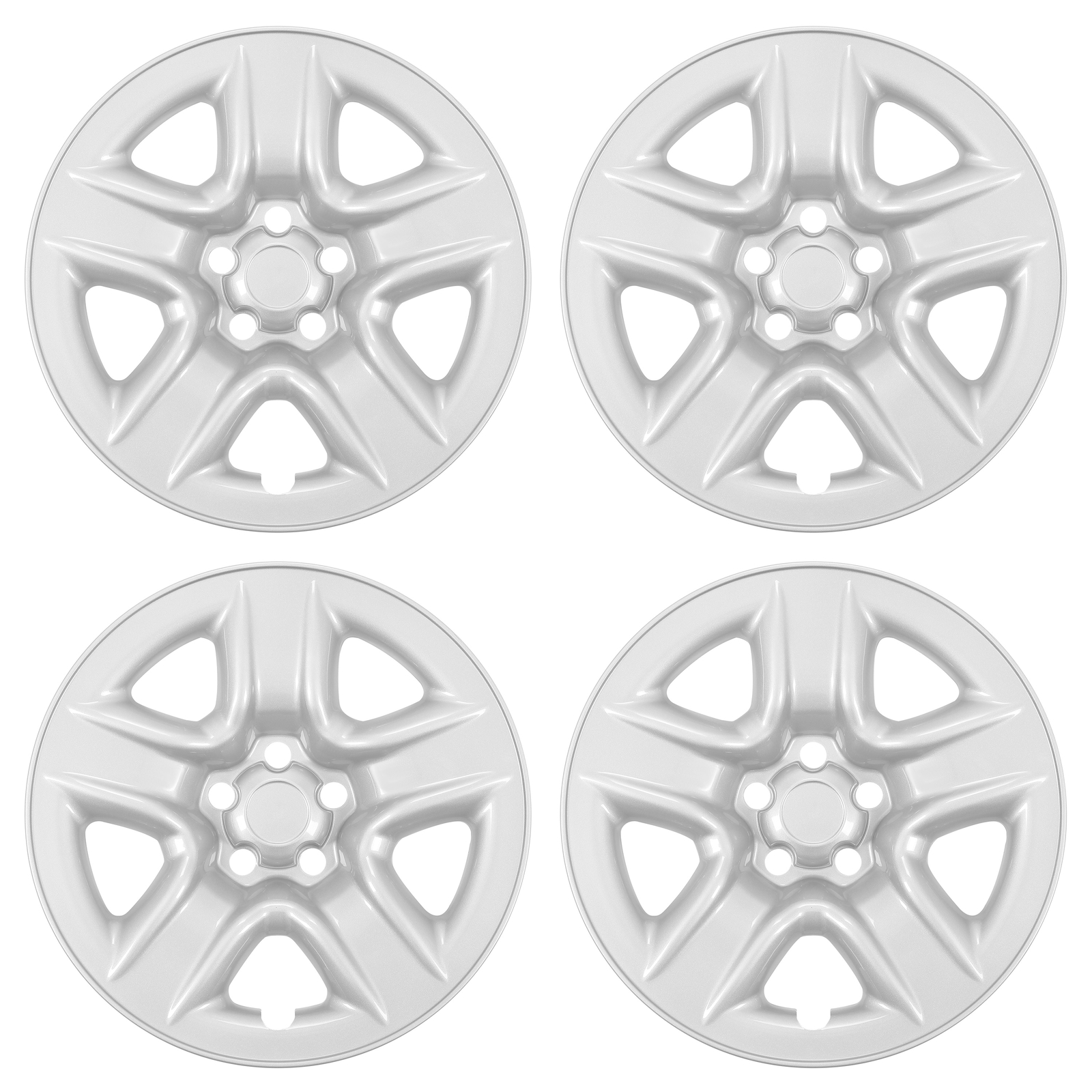 4PC Fit For Toyota RAV4 2006-2012 17" Silver Wheel Hub Caps Full Rim ...