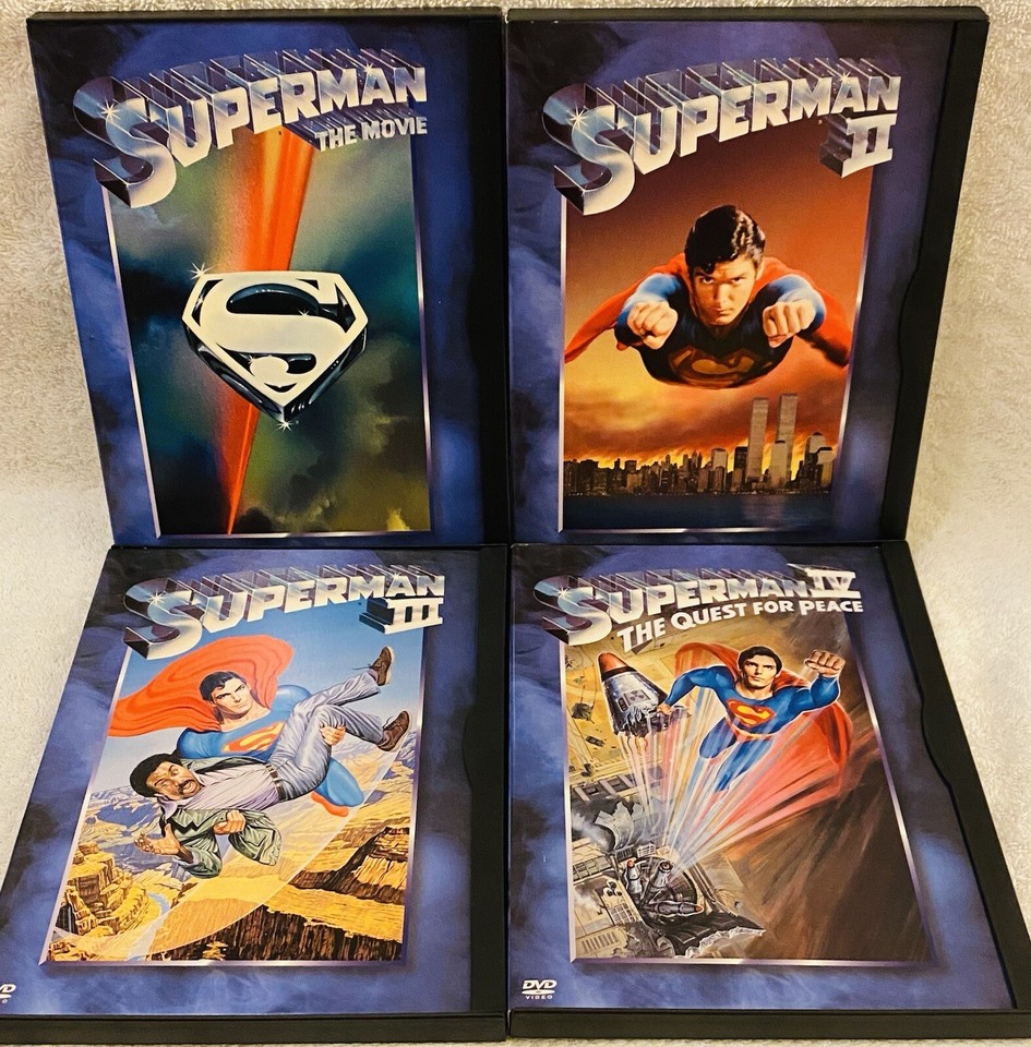 The Complete Superman Collection (DVD, 2001, 4-Disc Set) Superman 1, 2 ...