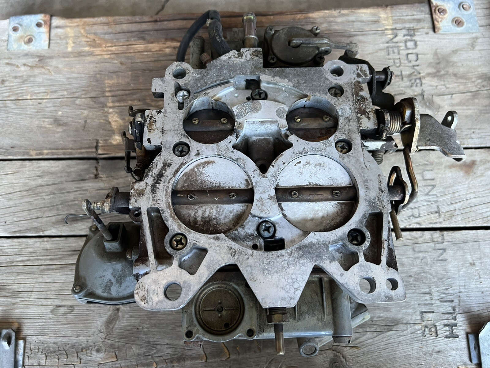 Used Vintage Holley 7855 650 CFM 4 Barrel Spread Bore Carburetor Mopar ...