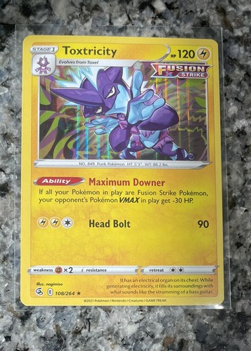 Pokémon TCG Toxtricity Fusion Strike 108/264 Holo BLEED Rare Ships In ...