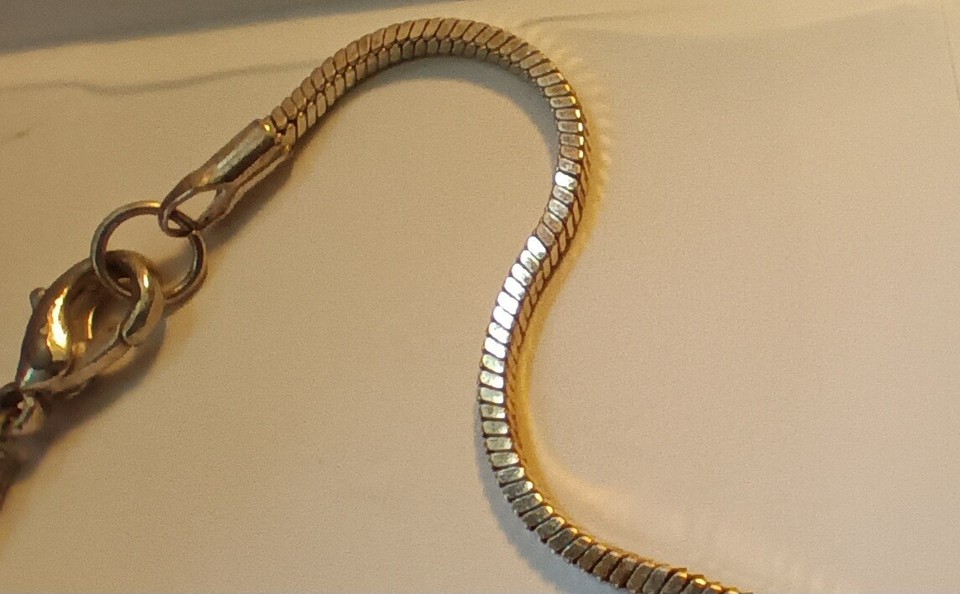 Sterling Silver 2mm Box Snake Bracelet Treble Clef Ring Guitar Pick ...