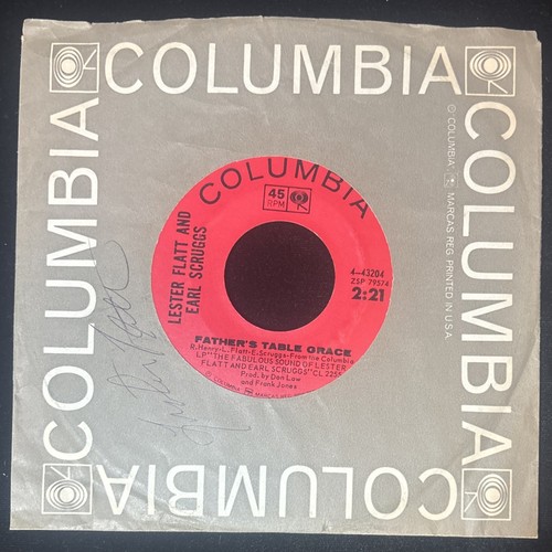 Lester Flatt Autographed Columbia Company Sleeve 43204 I Still Miss ...