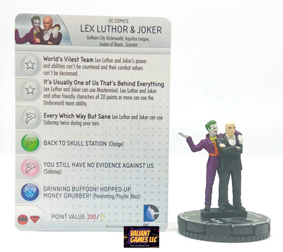 DC Heroclix Lex Luthor & Joker #059 w/ Card World's Finest Set | eBay