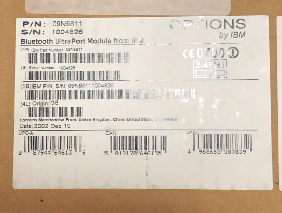 Vintage IBM Bluetooth UltraPort Module Kit | eBay UK