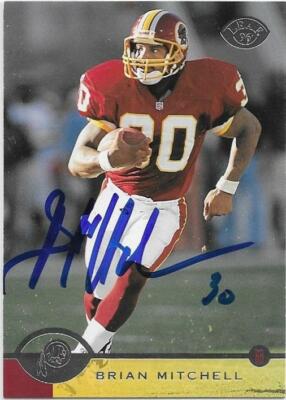 BRIAN MITCHELL Autographed Signed 1996 Leaf card #149 Washington ...