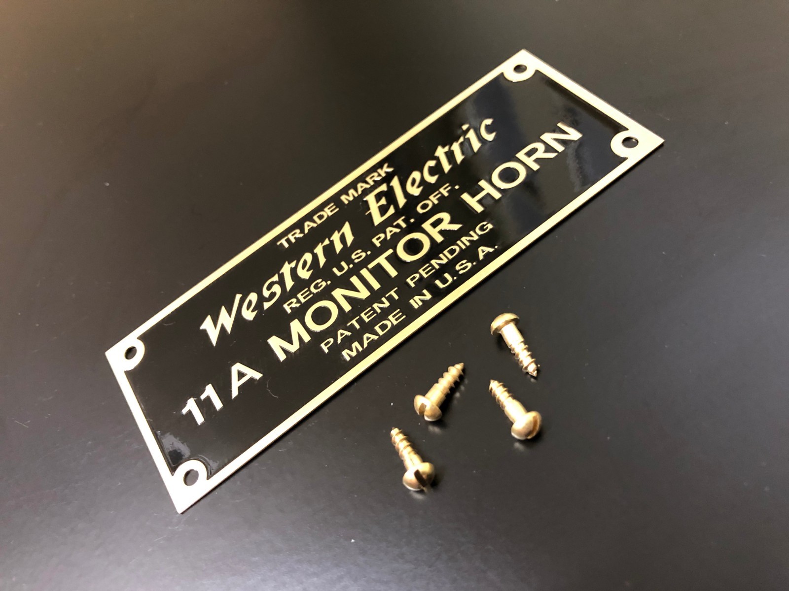 WESTERN ELECTRIC 11A SPEAKER logo badge label nameplate - New ...