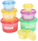 Household Trends Portion Control Container Set 7-Portion Cups,7-Lids ...