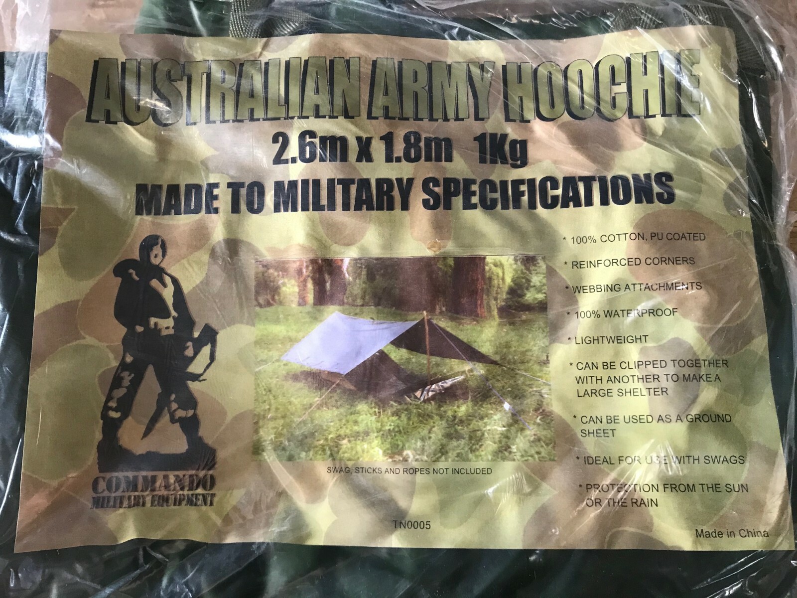 Hoochie - Australian Half Shelter - Green - Army & Military | eBay