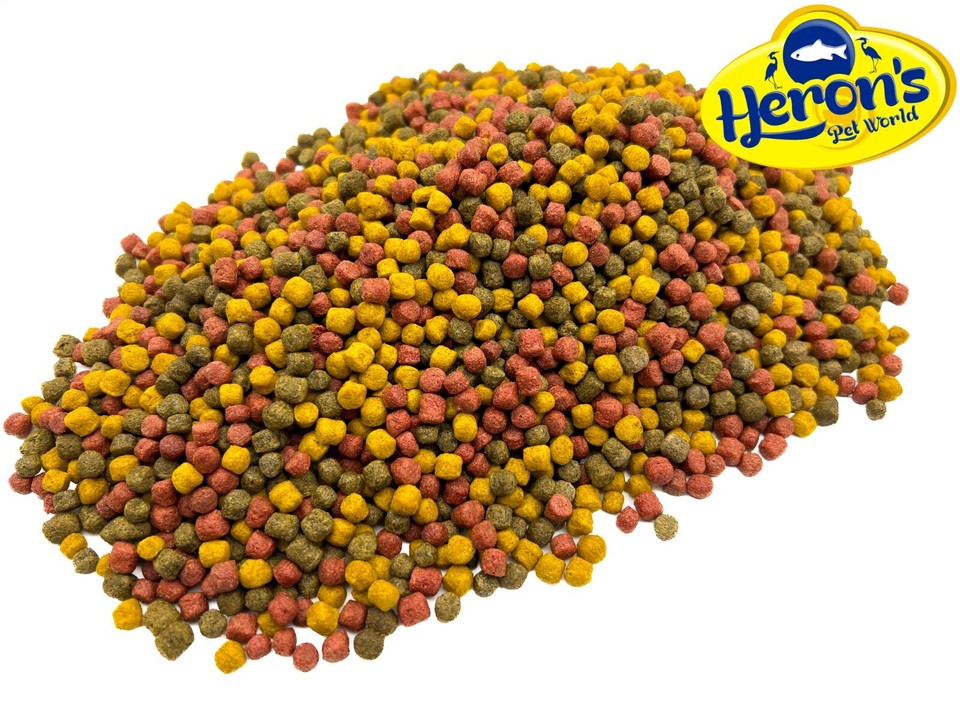 HERONS Koi Trio Pellets 3mm 6mm PREMIUM POND FISH FOOD GOLDFISH 10g ...