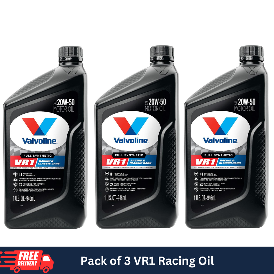 Valvoline VR1 Racing Oil 20W-50 1 QT - High-Performance Full Synthetic ...