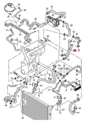 Genuine VW Caddy Touran 1T1 1T2 2KA 2KB 2KH 2KJ Coolant Hose ...