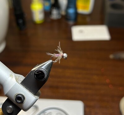 Six Duracell euro nymph fly size #16 3.2mm tungsten bead. Caddis pupa ...