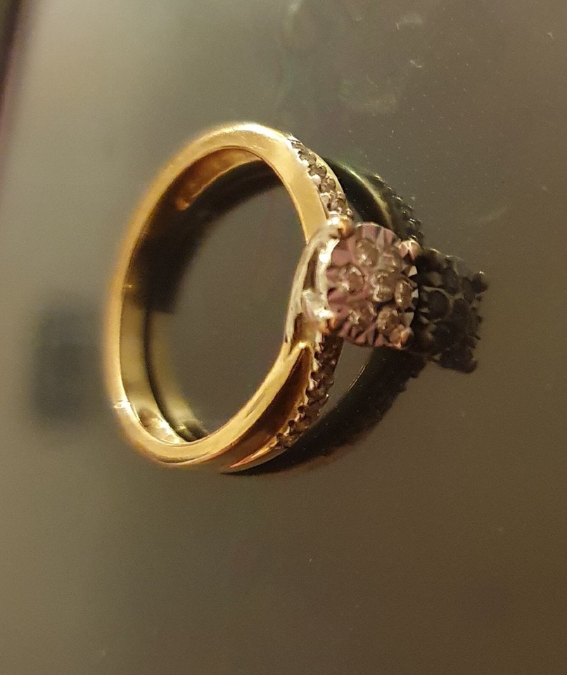 Warren James Engagement Ring 9ct Yellow Gold Diamond Size M | eBay UK