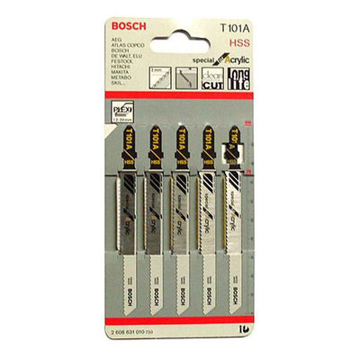Bosch HSS JIG SAW BLADE T101A PACK OF 5 NEW 2608631010 | eBay