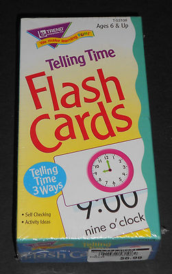Telling Time Flash Cards by Trend Enterprises (New in Package!) FREEE ...