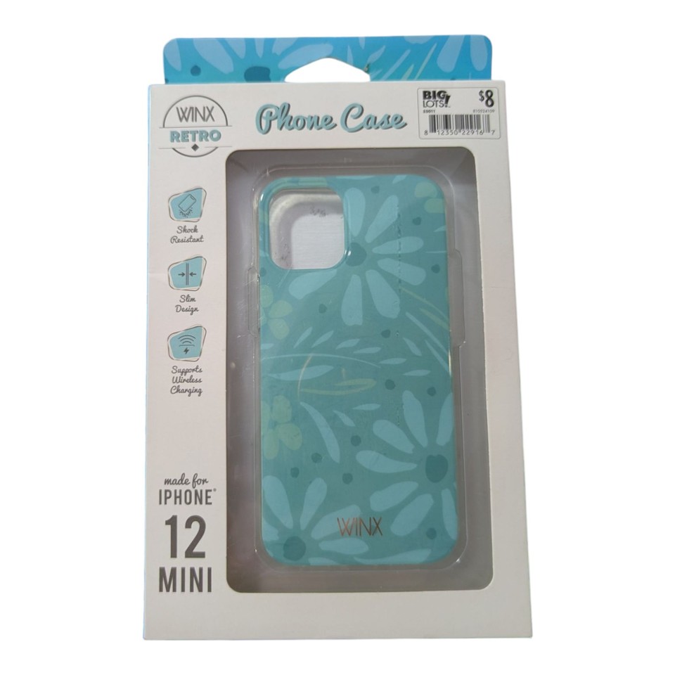 O7. Winx Retro Phone Case For Apple iPhone 12 Mini - Floral Teal | eBay