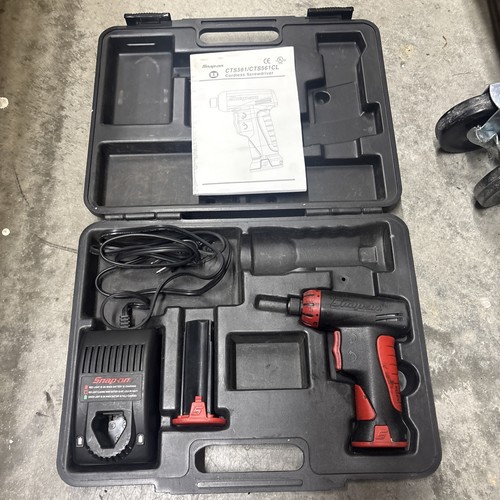 Snap-on Cordless Screwdriver CTS561CL + Charger, 2 Batteries & Hard ...