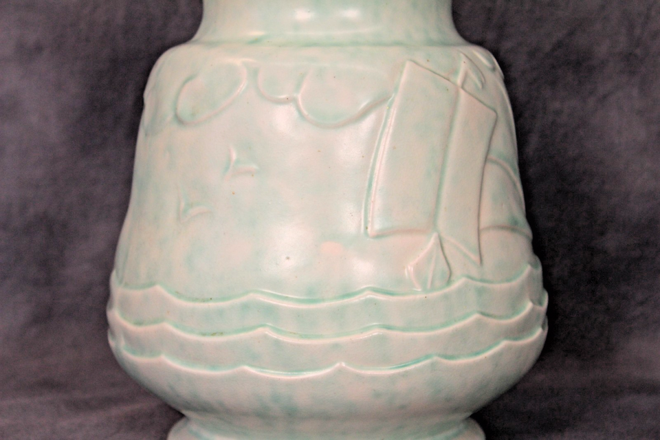 Impressive Large Art Deco George Clews & Co Chameleon Ware Yacht ...