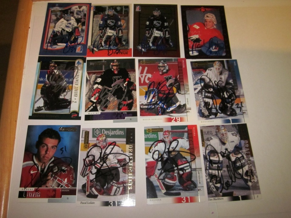LOT OF 70 DIFFERENT SIGNED AUTOGRAPHED GOALIE CARDS-ALL DIFFERENT CARDS ...