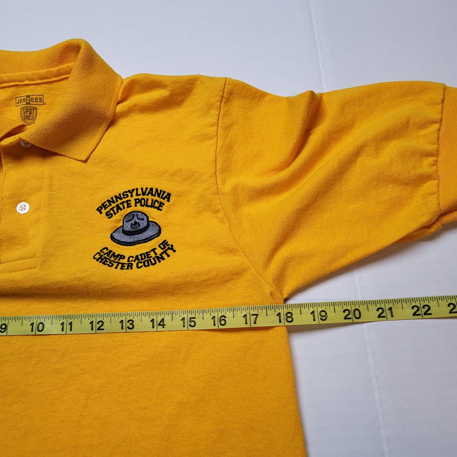 Camp Cadet Polo Shirt Mens S Pennsylvania State Police Yellow V38 | eBay
