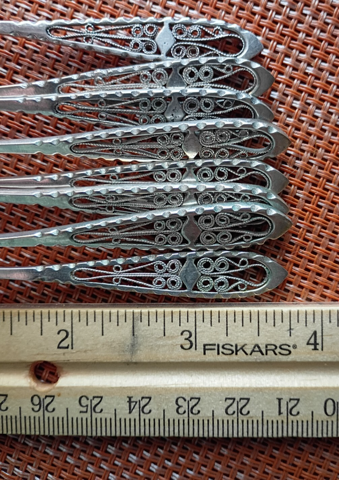 Rare Vintage 800 Silver Spoon Set - 8 Spoons with Storage Bag | eBay