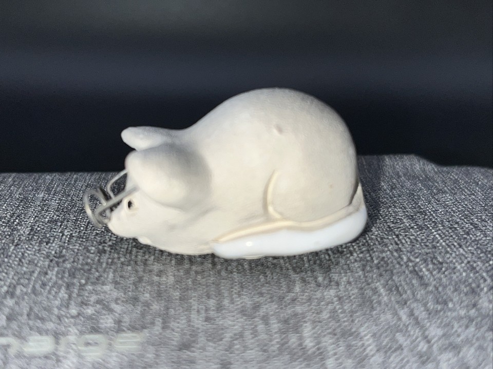 Miniature Clay Mouse Wearing Glasses Figurine | eBay