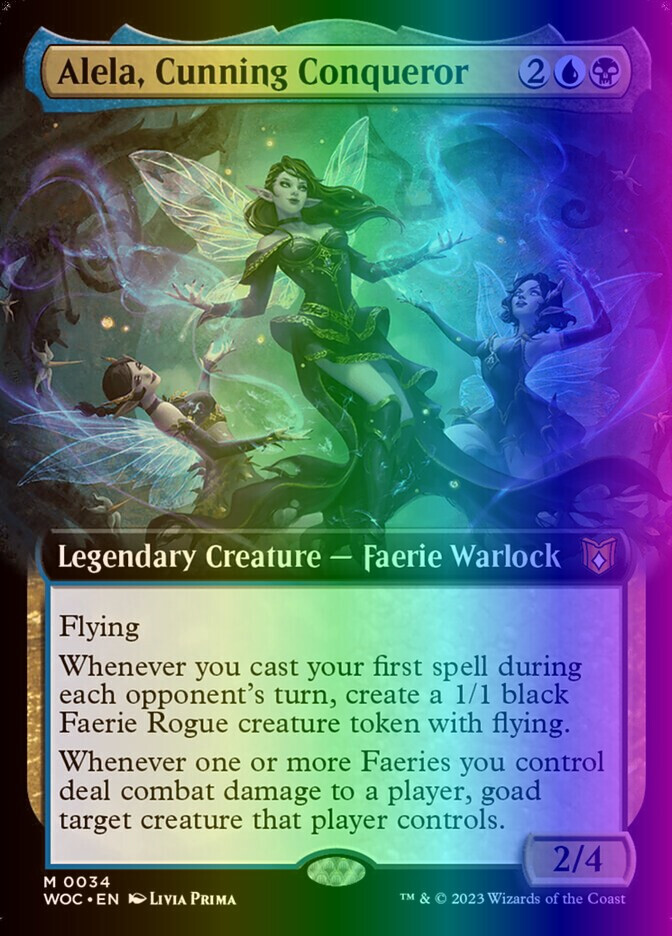 MTG Alela, Cunning Conqueror (34/208) Wilds of Eldraine Commander LP ...