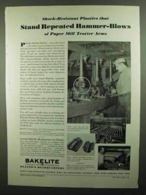 1939 Bakelite Plastics Ad - Stand Repeated Hammer-Blows | eBay
