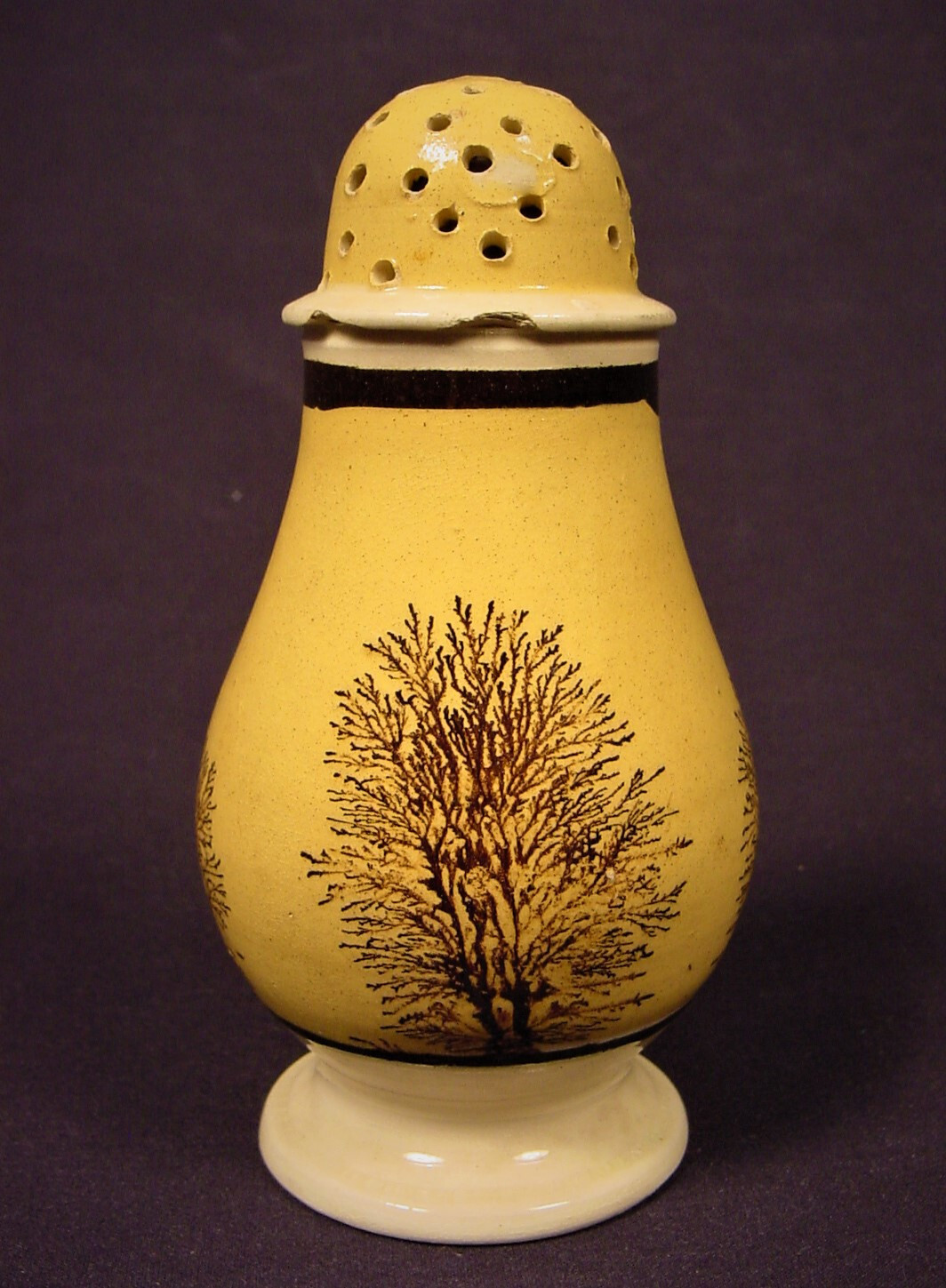 RARE 1820s MOCHA WARE DECORATED PEPPER POT MOCHAWARE PEARLWARE ...