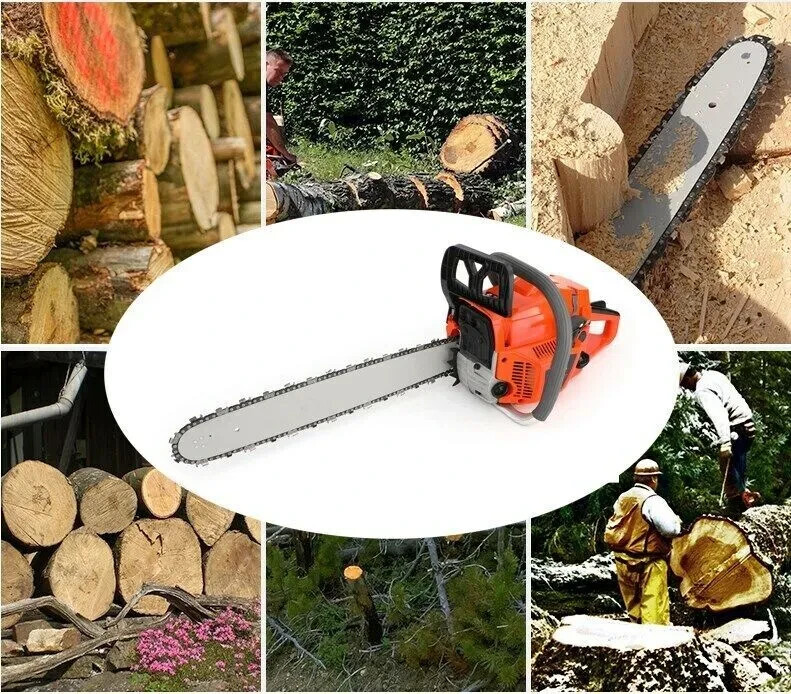 52CC 22" Gasoline Powered Chainsaw Wood Cutting Engine Gas Crankcase ...