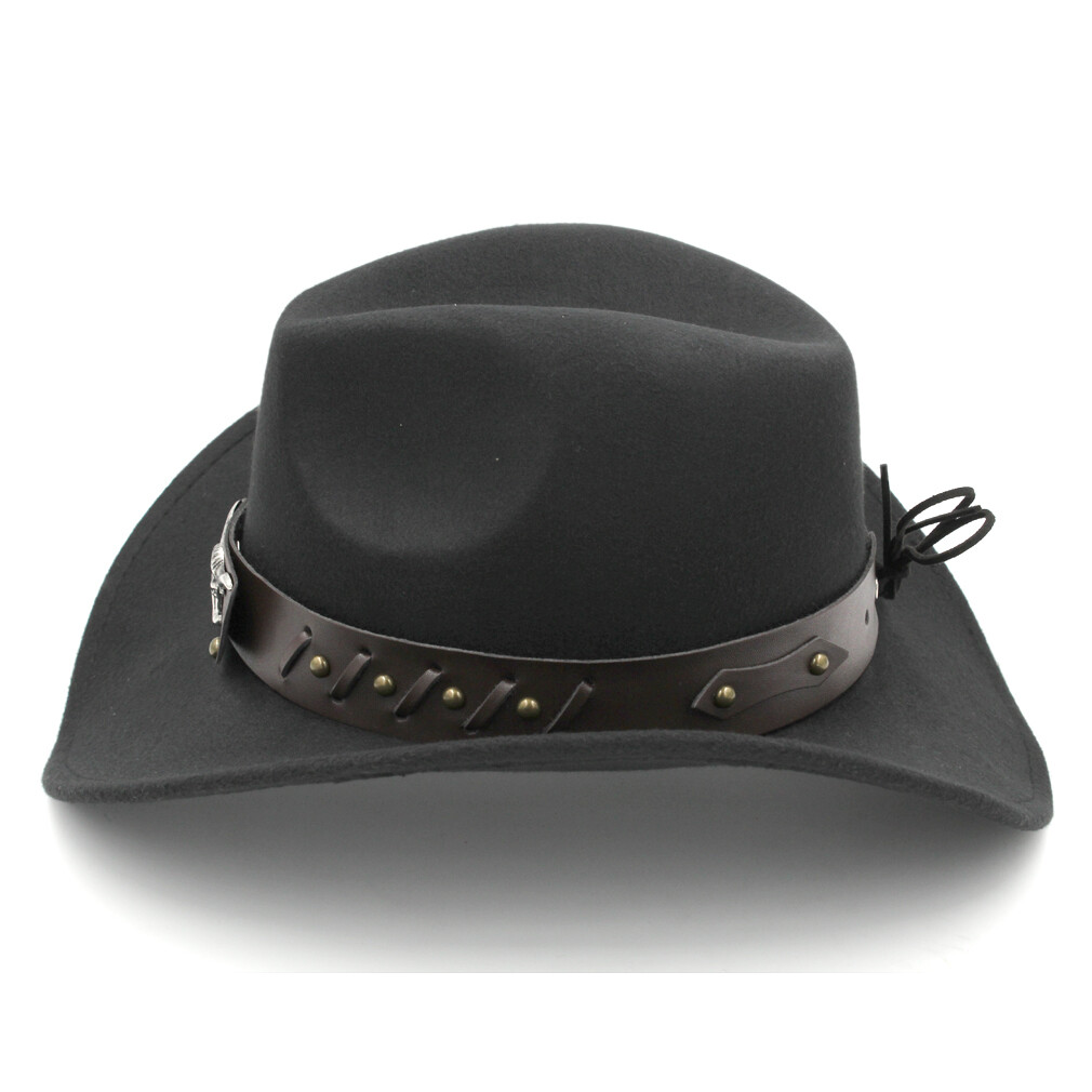 Wide Brim Western Cowboy Hat Cowgirl Cap Wool Blend Summer for Men ...