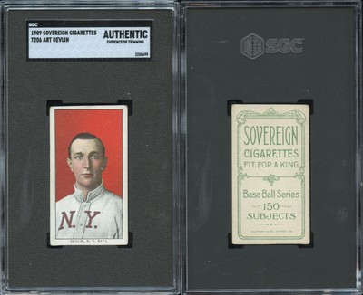 T206 Art Devlin ~~ SGC Authentic *NICE* ~~ Sovereign 150 back | eBay