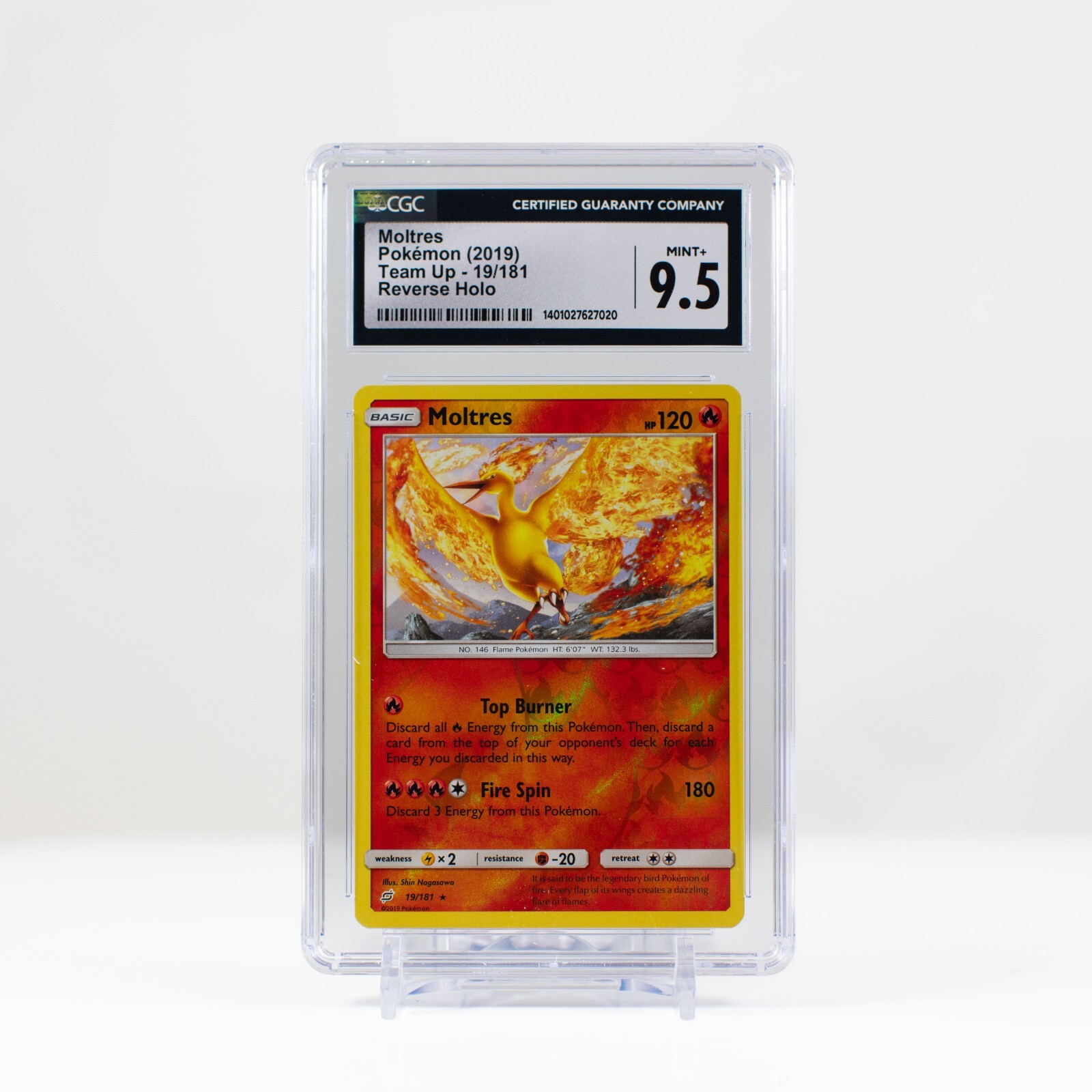 Pokémon Moltres Reverse Holo #19 Team Up 2019 - CGC 9.5 | eBay