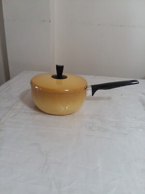VTG Bounty Wear-Ever Yellow Enamel 2 qt pot | eBay