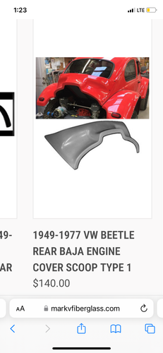 1949-1977 VW Beetle rear baja Engine Cover scoop type 1 | eBay