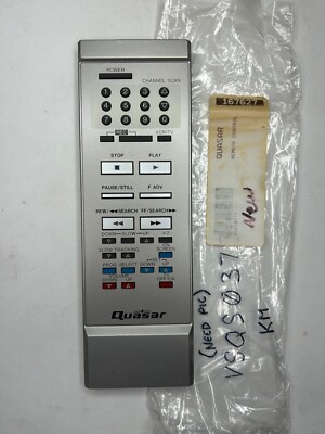 Quasar VSQS0373 VCR Remote Control, Silver OEM NOS fits many 1980-1990 ...