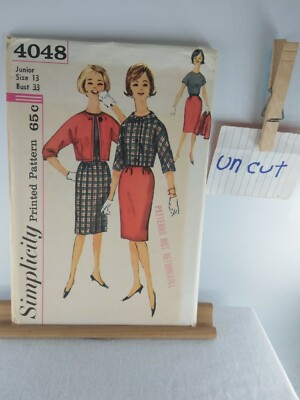 SIMPLICITY 4048 VINTAGE JUNIOR AND TEEN'S BLOUSE - SKIRT - JACKET. | eBay