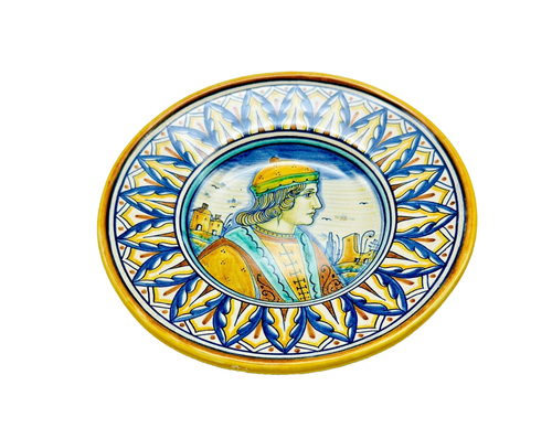 Antique Deruta Italian Faience Pottery Hand Painted Portrait Plate | eBay