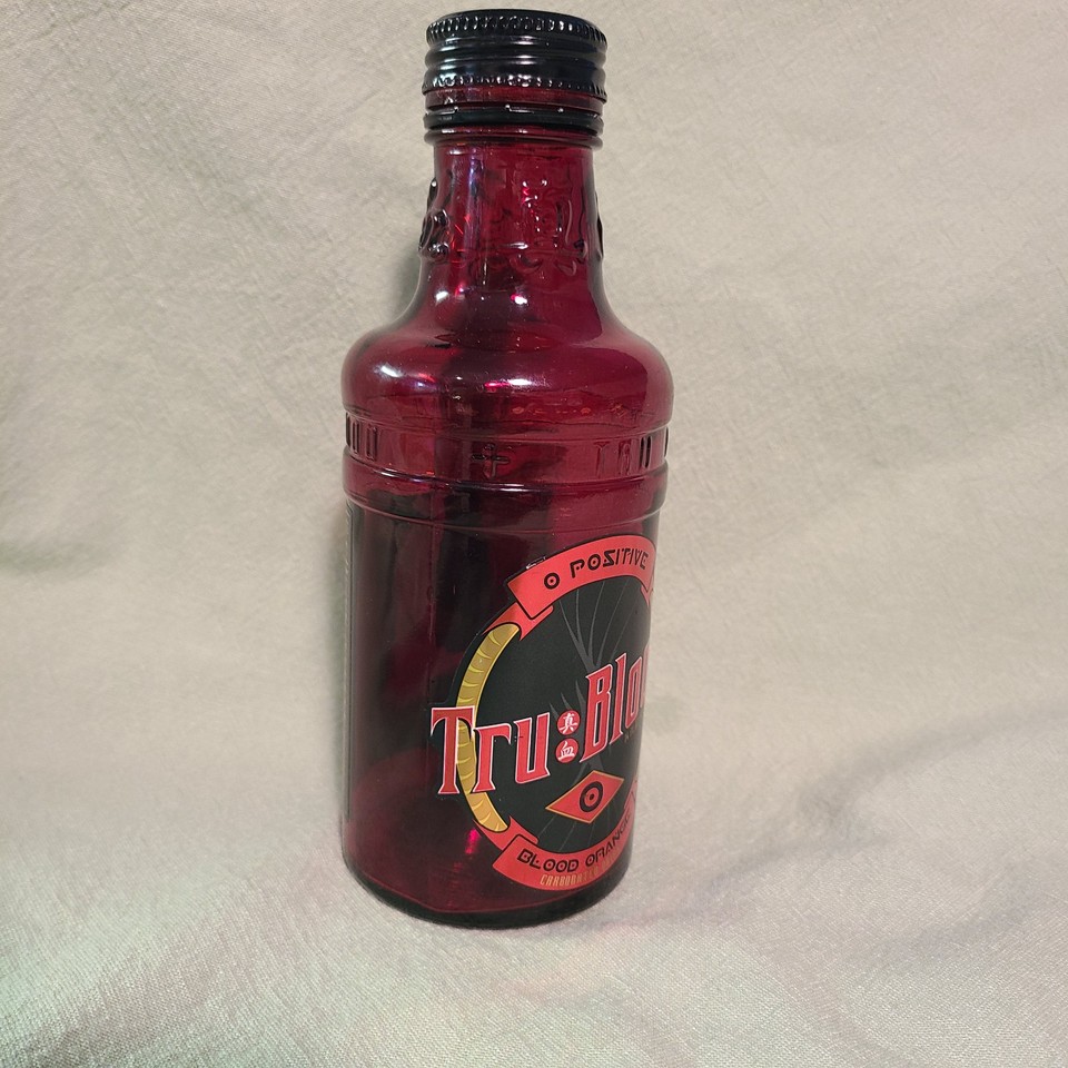 Tru Blood O-Positive Orange Vampire Drink Glass Bottle Only Empty True ...