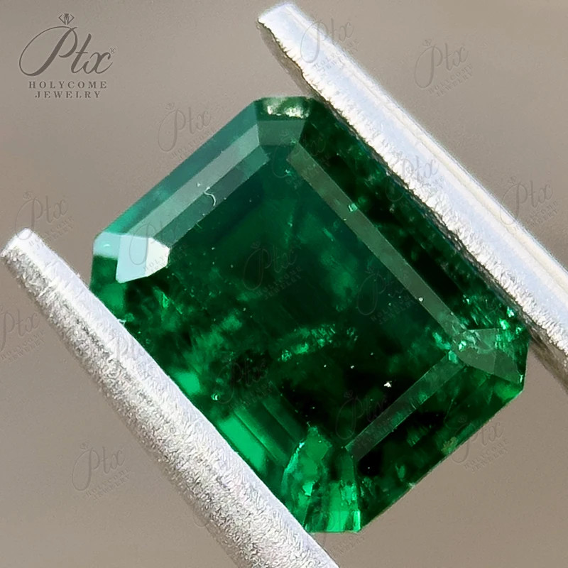 AGL Lab-Grown Zambian No Inclusions Gemstone Emeralds 10.43×7.23×4.30 ...